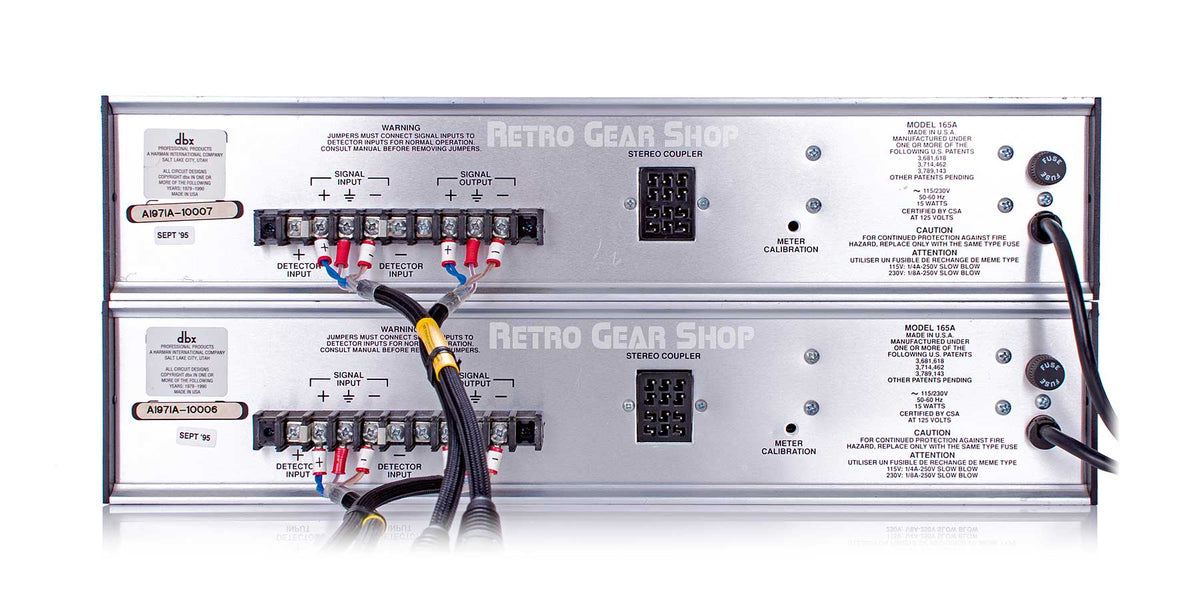 dbx 165A Over Easy Compressor / Limiter Sequential Stereo Pair Rare – Retro Gear Shop