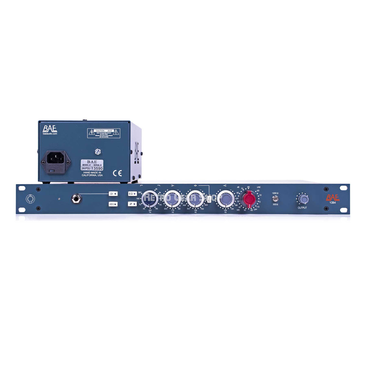 BAE 1084 Microphone Preamp & EQ with Power Supply 1U Single Channel 19 ...