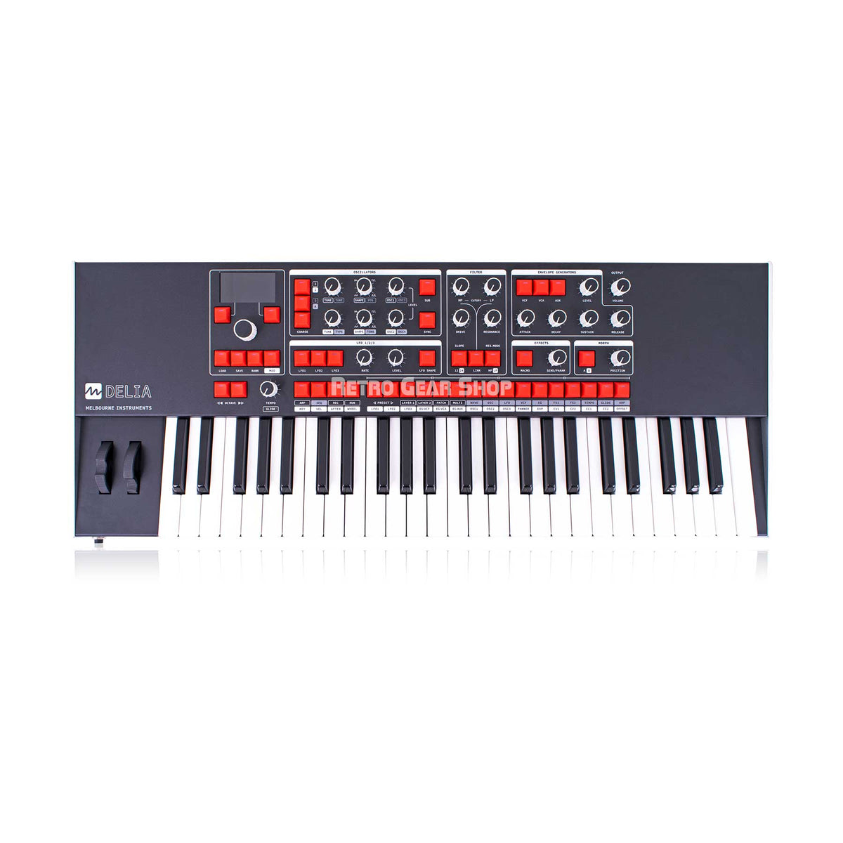 Melbourne Instruments DELIA Motorized Morphing Polyphonic Synthesizer ...