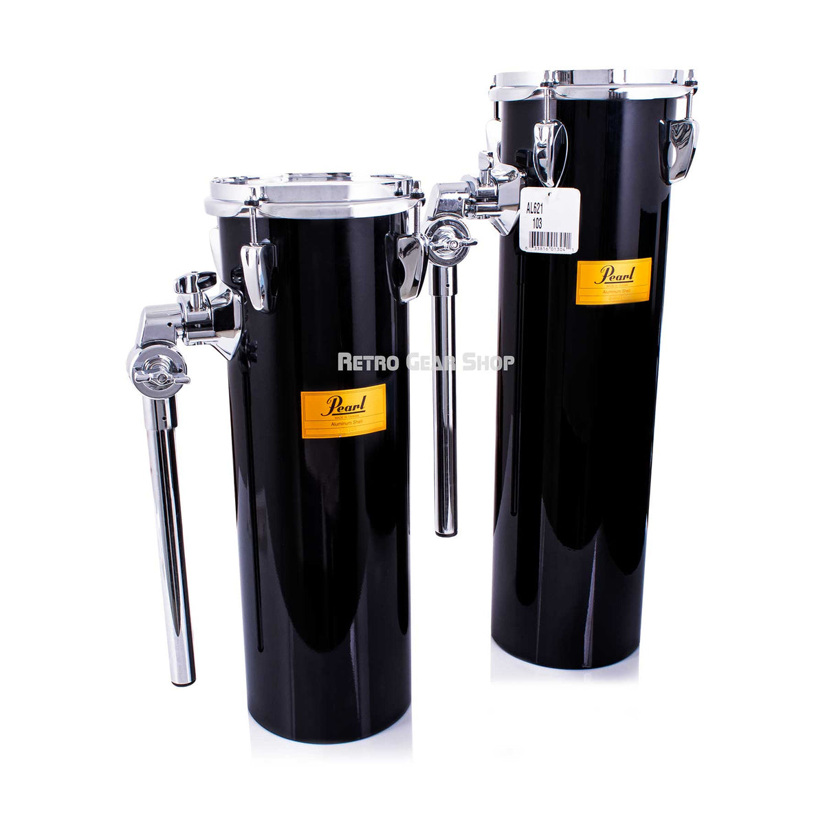 Pearl REMO Rocket Toms Pair Black 6" x 18" + 6" x 21"– Retro Gear Shop