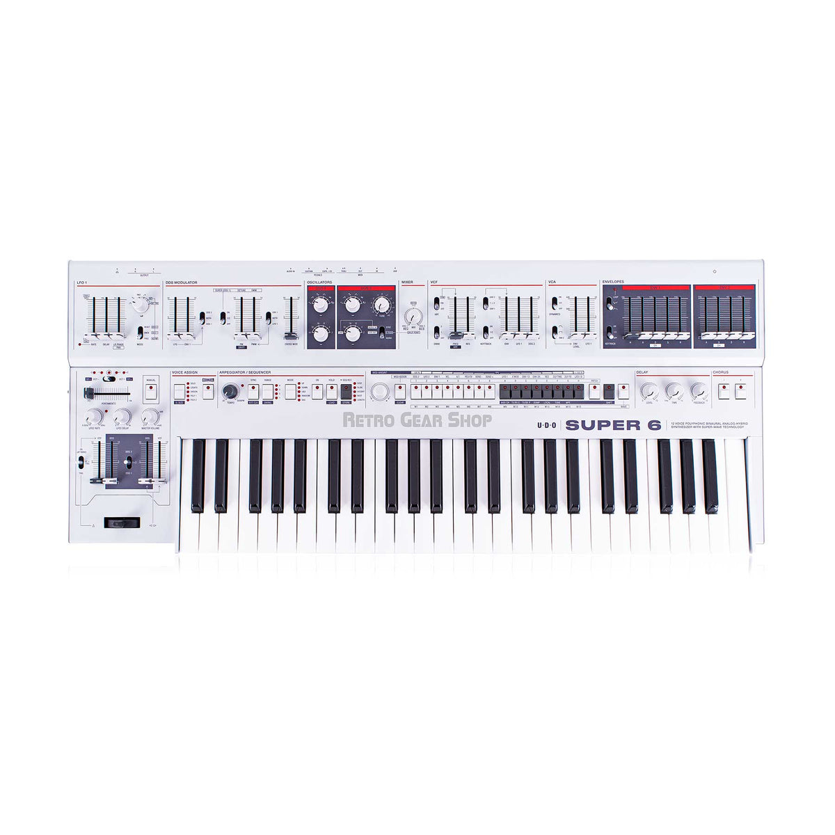 Udo Super 6 White Limited Edition Synthesizer 12-voice Polyphonic ...