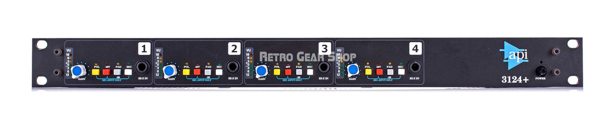 API 3124+ 4 Channel Mic Preamp Microphone Preamplifier – Retro Gear Shop