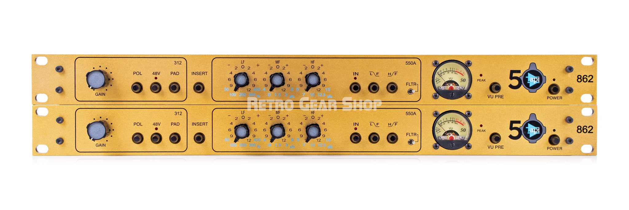 API 862 Stereo Pair 50th Anniversary Edition Mic Preamp Channel Strip ...