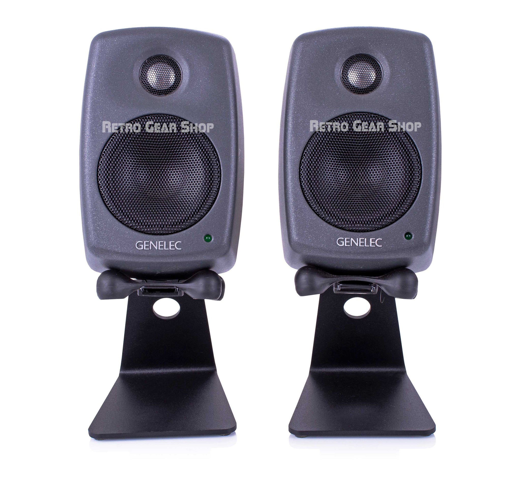 Genelec 8010A Pair with Stand Powered Studio Monitor Speakers– Retro ...