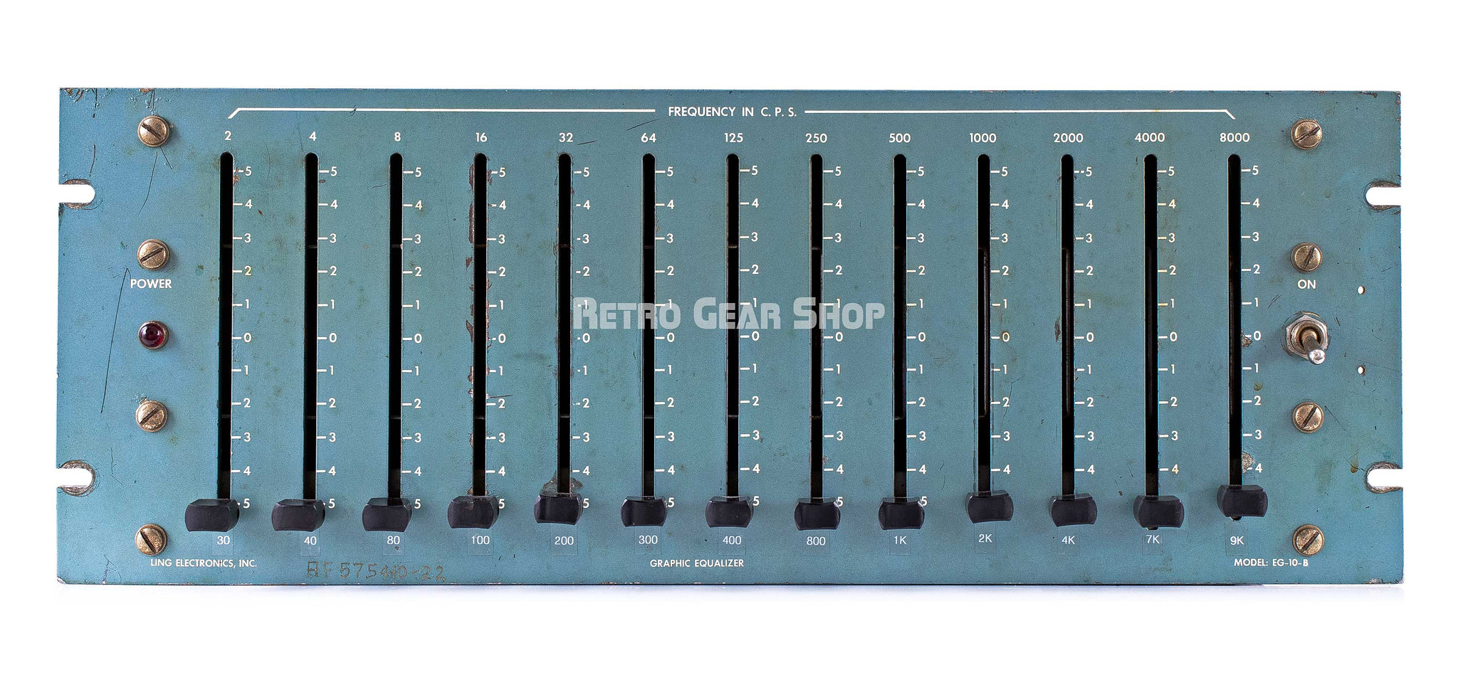 Ling Electronics Eg 10 B 1950s Vacuum Tube Graphic Eq Vintage Rare Retro Gear Shop
