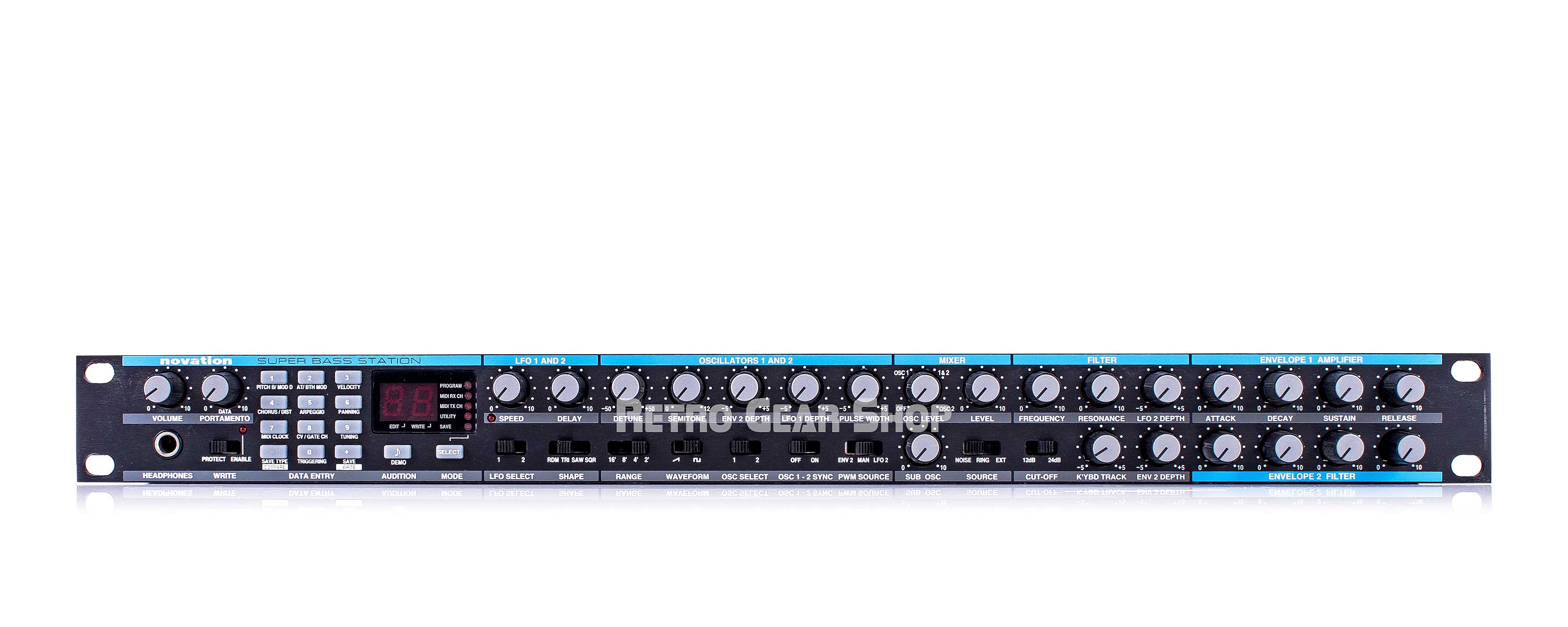 Novation Super Bass Station Rack Monophonic Rackmount Synthesizer ...