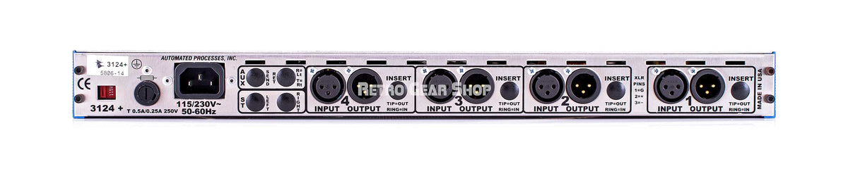 API 3124+ 4 Channel Mic Preamp Microphone Preamplifier – Retro Gear Shop