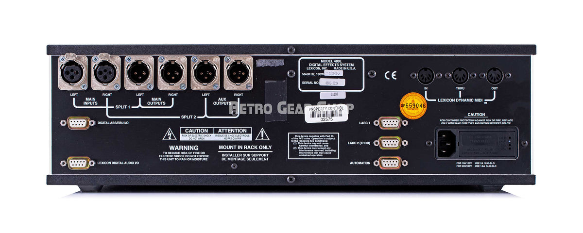 Lexicon 480L w/ Larc Remote & Memory Cartridge Digital Reverb Vintage ...