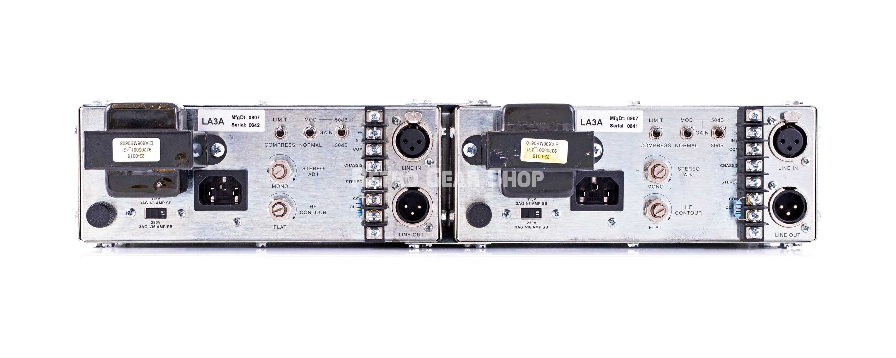 Universal Audio LA-3A Reissue Stereo Pair Leveling Amplifier Vintage ...