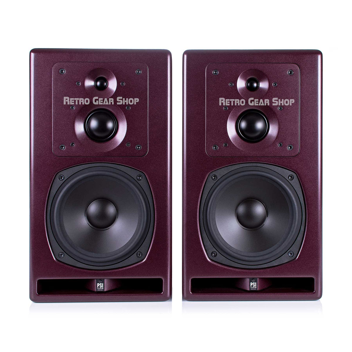 PSI Audio A23 Ms Pair 260W 3 Way Active Studio Monitor Red– Retro Gear Shop