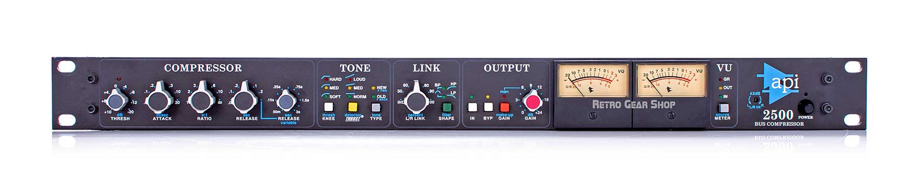 API 2500 Stereo Compressor Analog Dual channel 19" Rack Bus Comp Mint ...