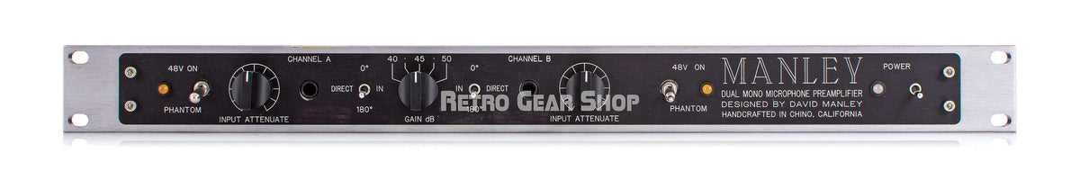 Manley Dual Mono Microphone Preamp – Retro Gear Shop