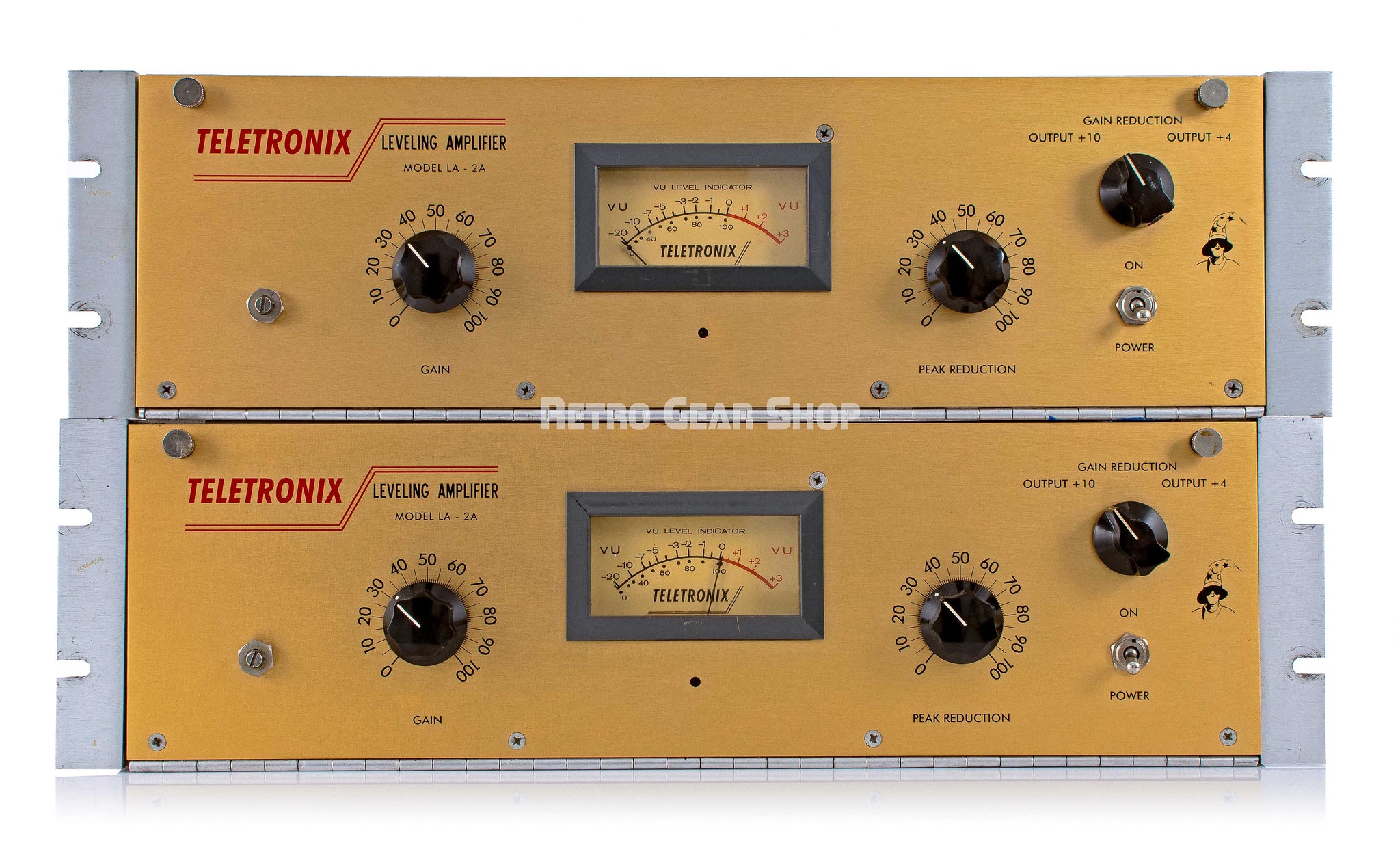 Teletronix Leveling Amplifier LA-2A Pair Gold Faceplates Vintage Rare ...