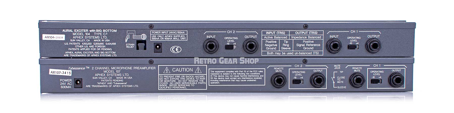 Aphex Aural Exciter Model 104 + Tubessence Model 107 – Retro Gear Shop