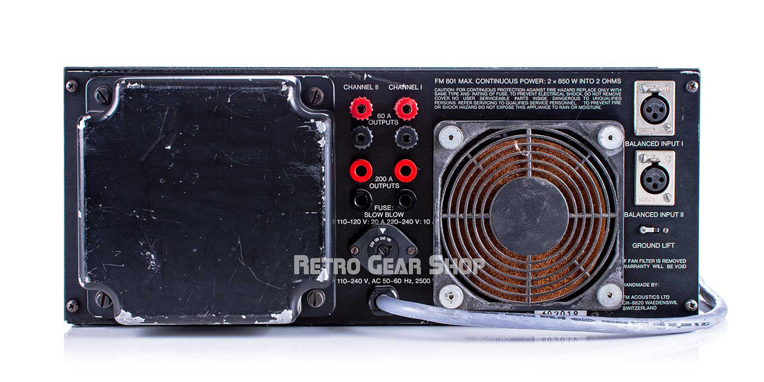 FM Acoustics 801 Precision High Power Amplifier Stereo Power Amp Rare ...