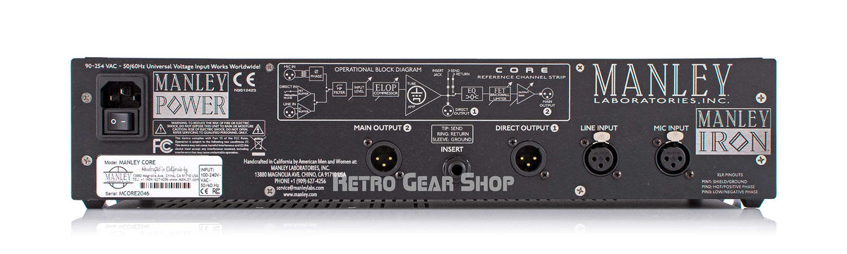 Manley Core Reference Channel Strip Mic Preamp Compressor EQ Limiter ...