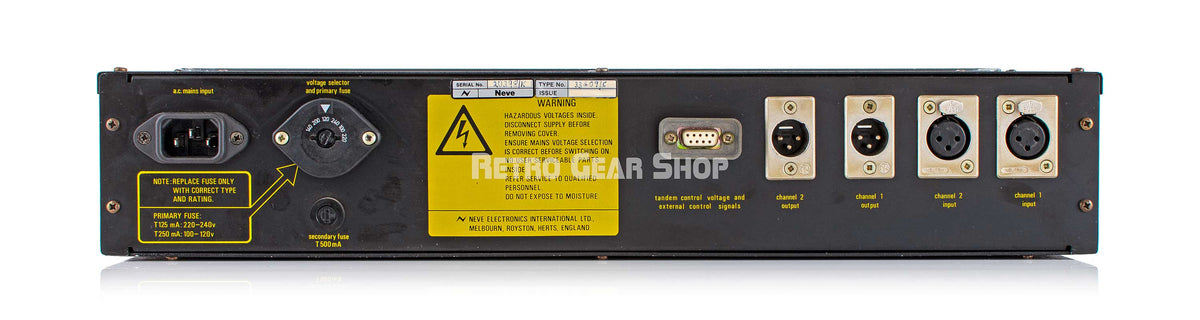 Neve 33609C Stereo Limiter Compressor Vintage Rare – Retro Gear Shop