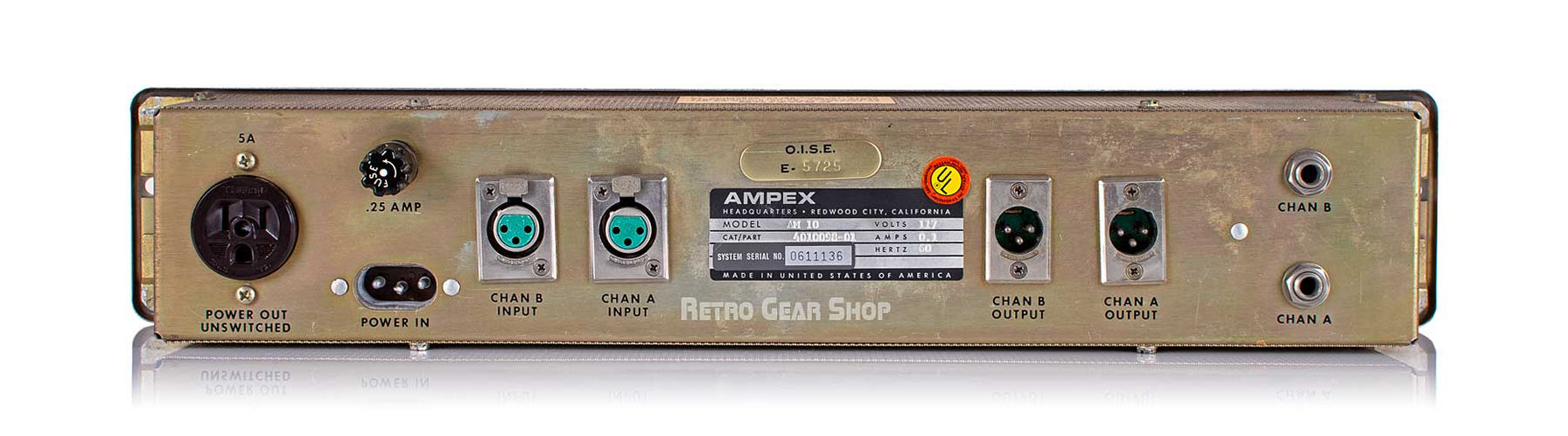 Ampex AM10 Rare Vintage Microphone Preamp Summing Mixer + Meter Bridge ...